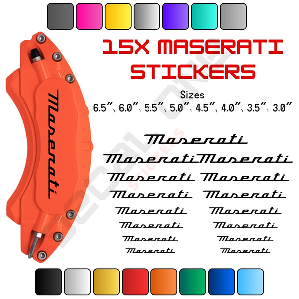 15x Maserati Caliper Stickers